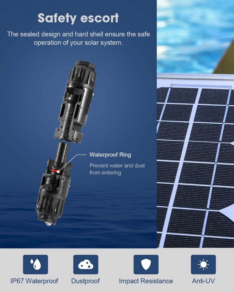 Solar CE Certified MC4 for solar panels 1 Pair(SPSMC4-1P) – Sparkel India